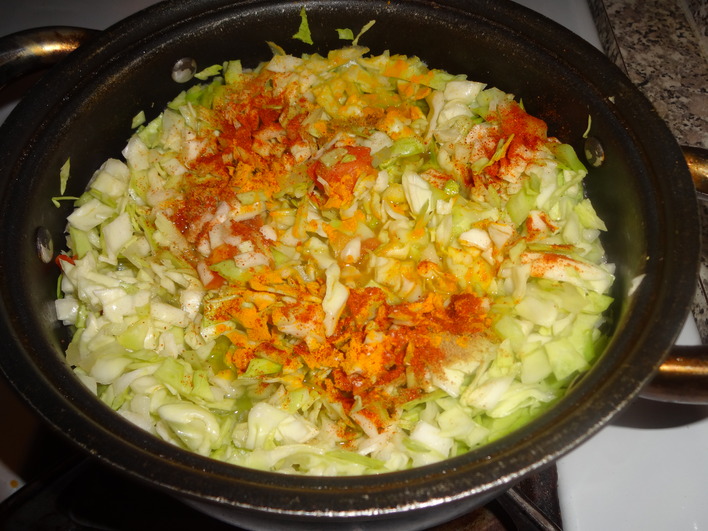 Cabbage Bhaji